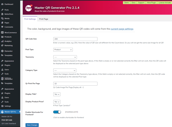 QR Code Print – Master QR Generator